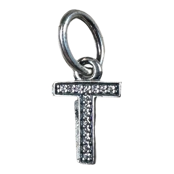 Pandora | Jewelry | Pandora Letter T Dangle Charm 79332cz | Poshmark